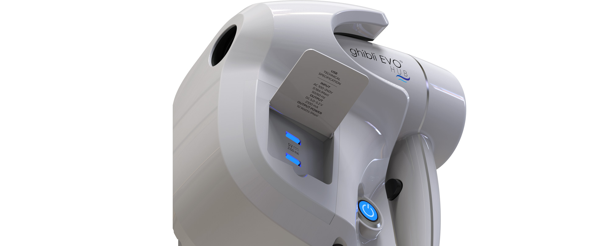 Asciugacapelli Ghibli Evo Hub phon da parete design italiano