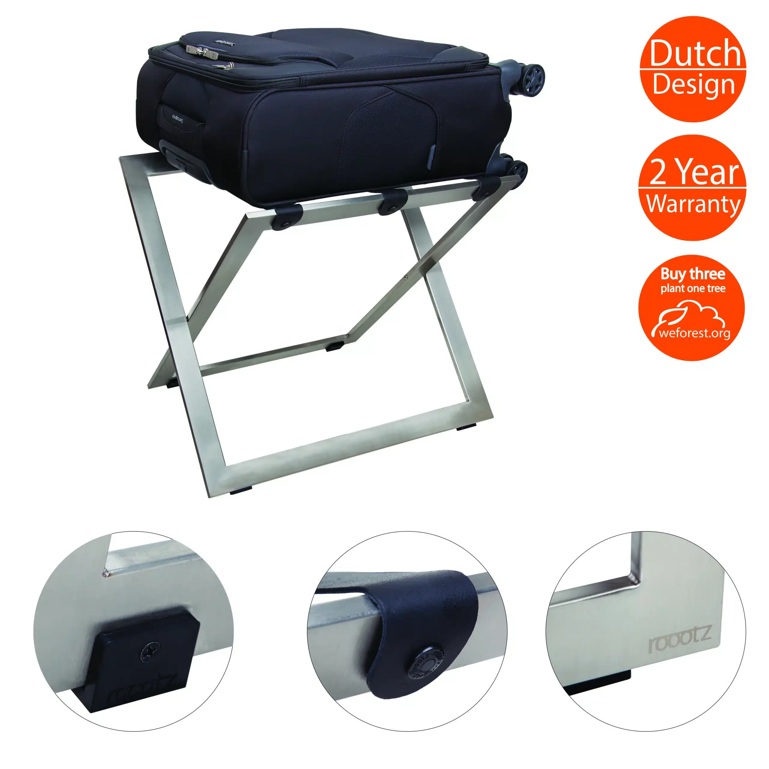 stainless steel luggage rack for hotel rooms