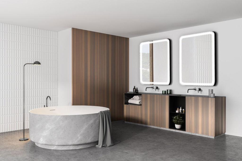 Rounded Mirror for Hotel Bathroom SANDRA - Ghibli Evo